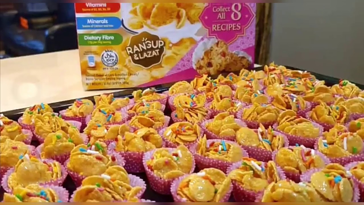 Resepi cookies + cornflakes madu + kerepek popia + kuih nekbat - YouTube