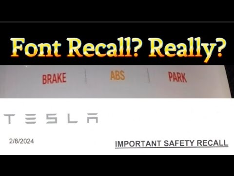 Tesla Font Size Recall - Really? - YouTube