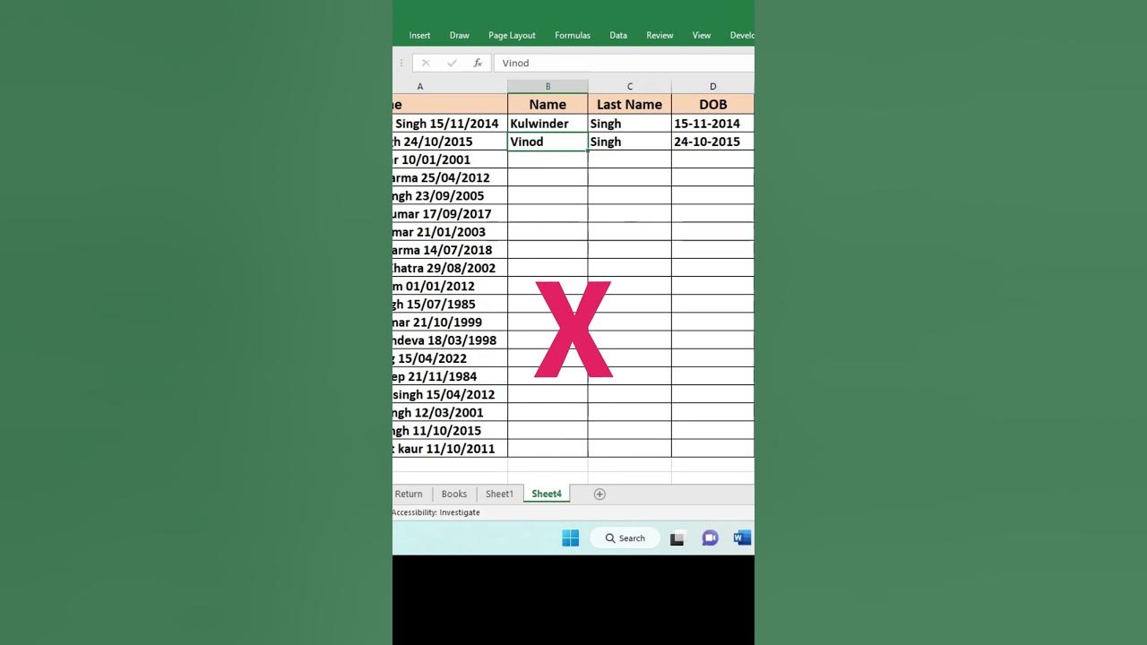 Excel Trick | Data Fill | Excel Tips | Excel formula | Ctrl+E | Excel Shortcuts - YouTube