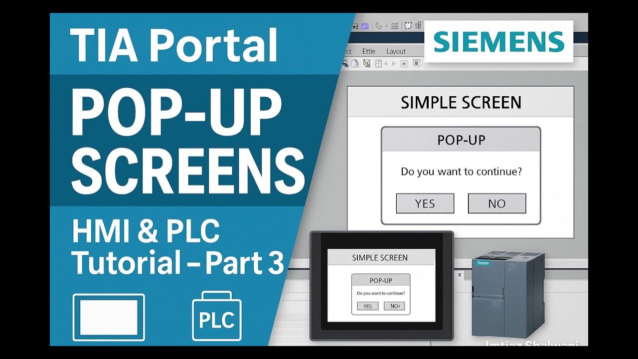 How to Create Pop-up Screens in TIA Portal | Siemens HMI & PLC Tutorial (Part 3) - YouTube