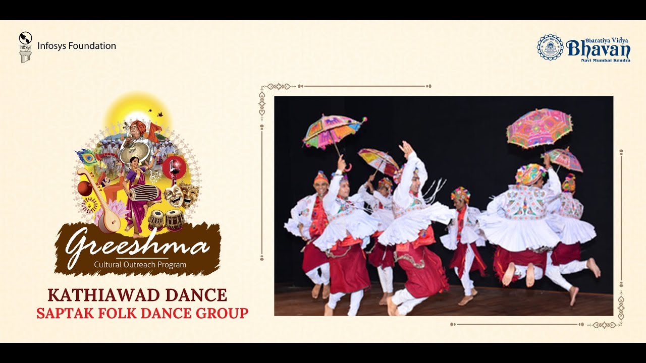 Day 7 : Kathiawad Dance By Saptak Folk Dance Group | Greeshma 2024 ...