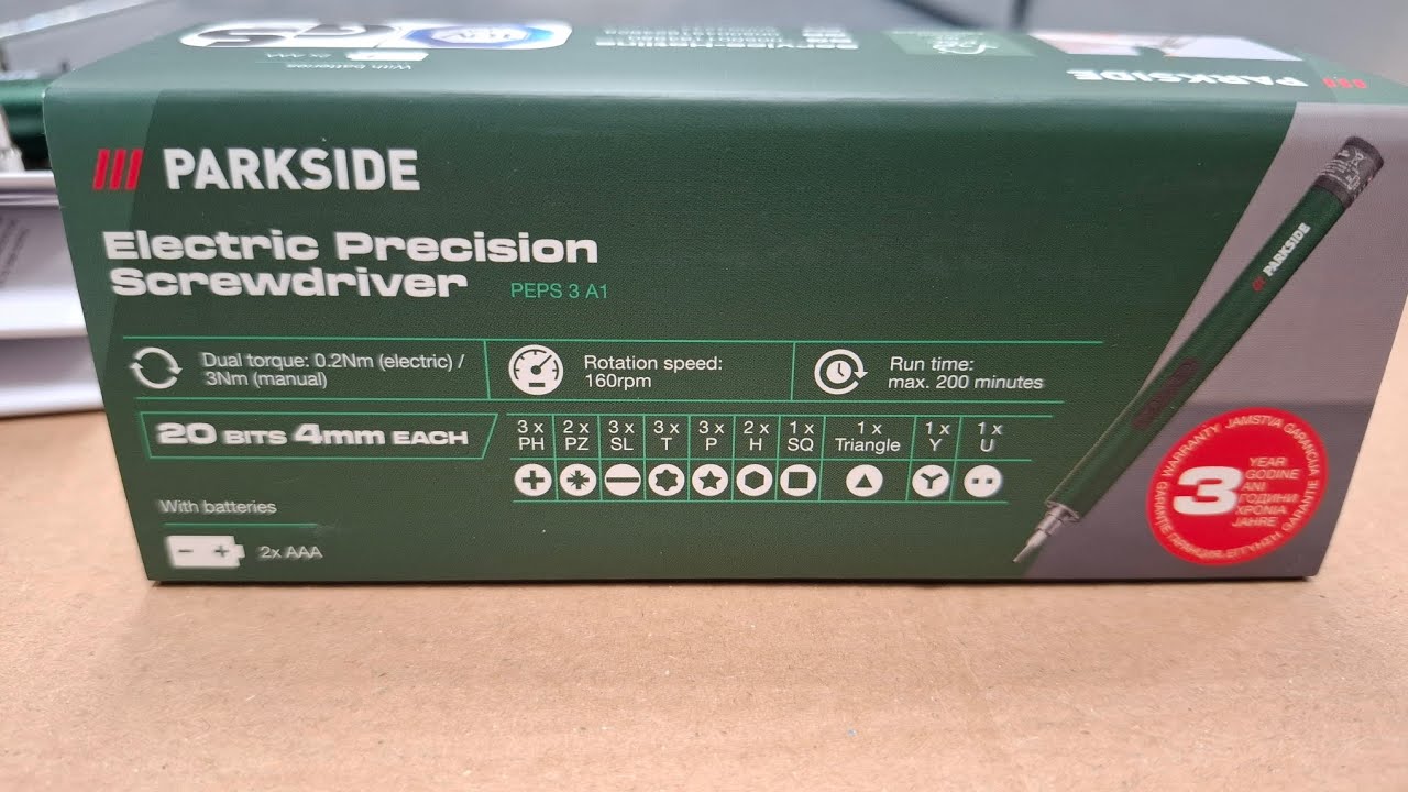 Parkside Electric Precision Screwdriver Unboxing.@MartinIlievCaisa ...