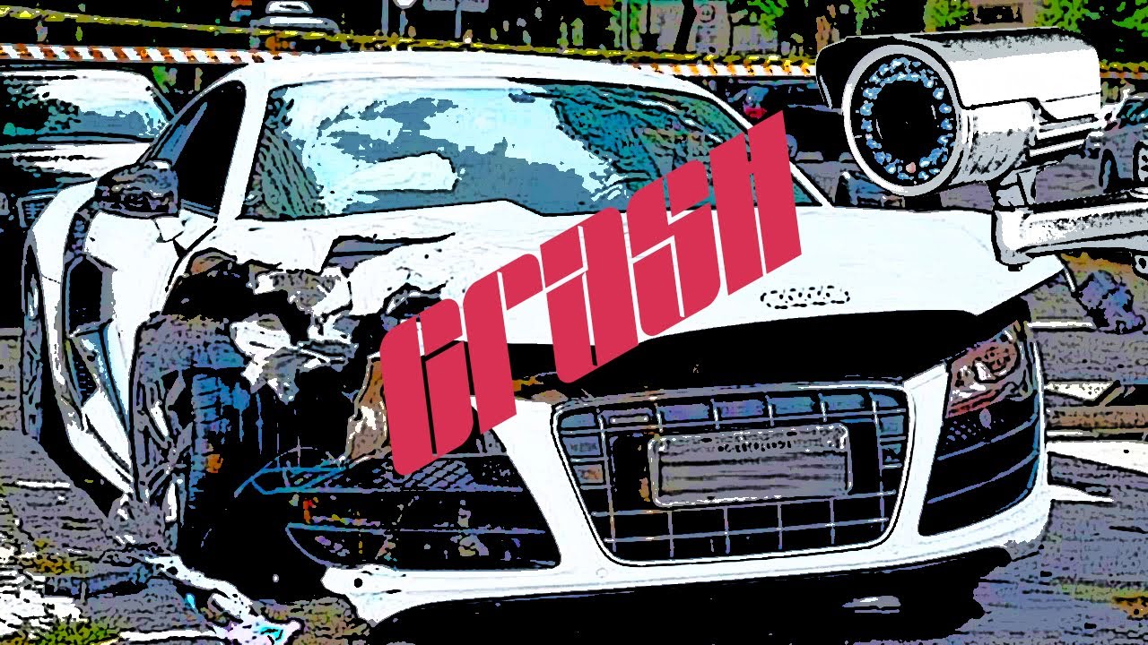 Audi R8 Crash Caught on CCTV - YouTube