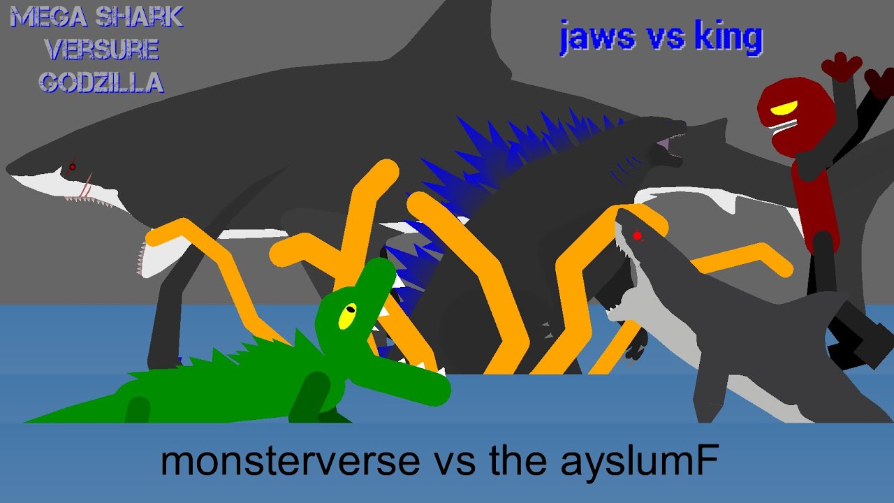 Mega shark vs godzilla: jaws vs king poster fan made (sticknodes ...
