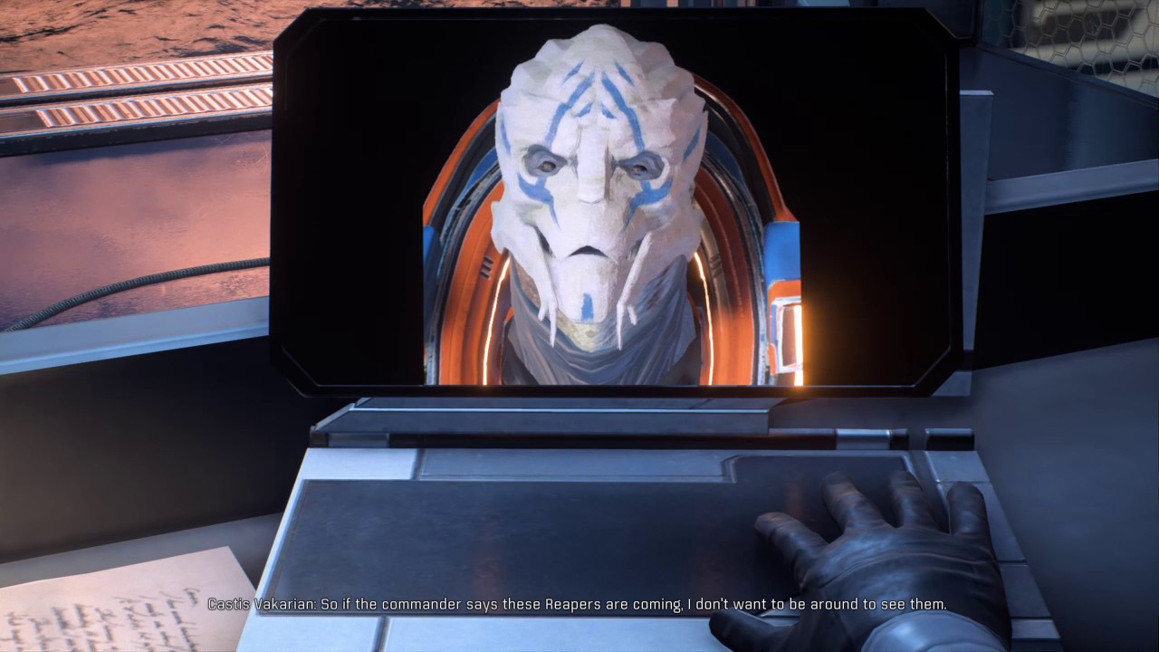 Castis Vakarian (the father of Garrus Vakarian) in Mass Effect ...