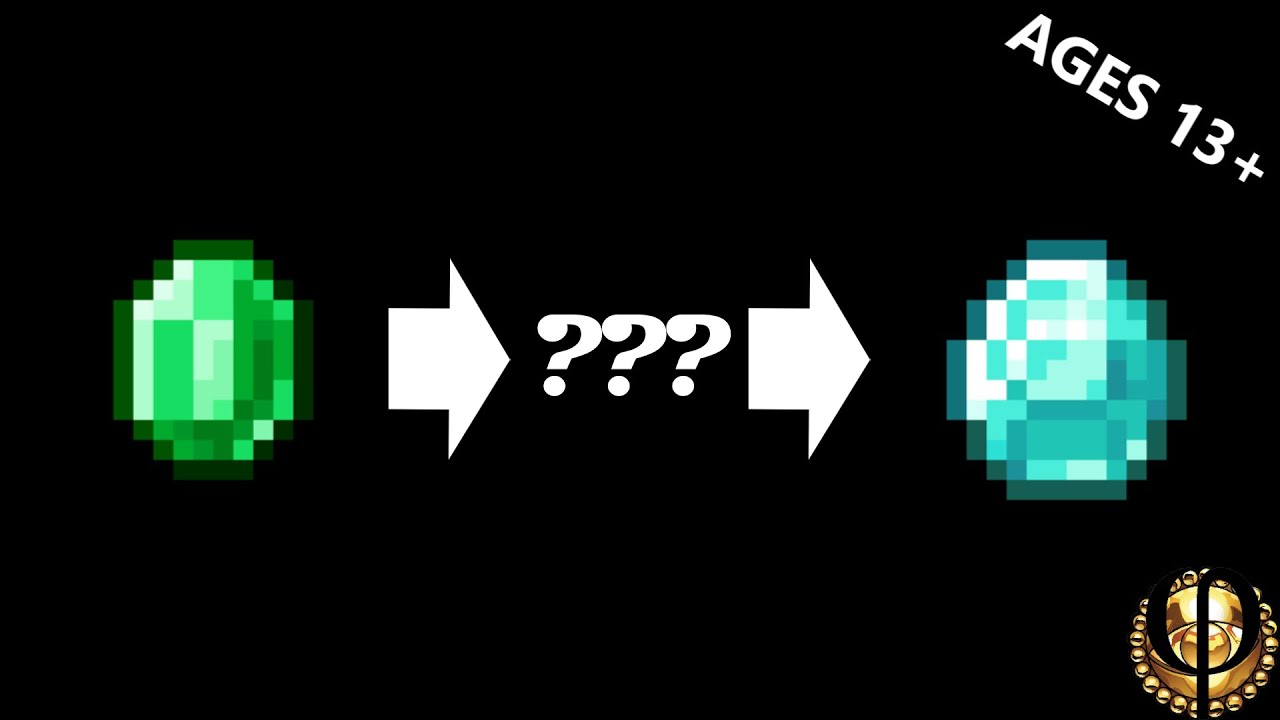 Turning Emeralds to Diamonds - Minecraft #23 - YouTube