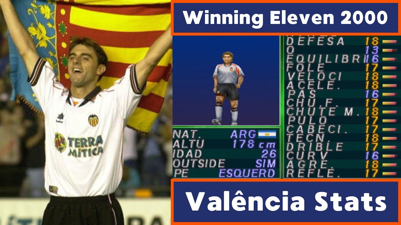 Winning Eleven 2000 - Valência - Stats - PS1 - YouTube