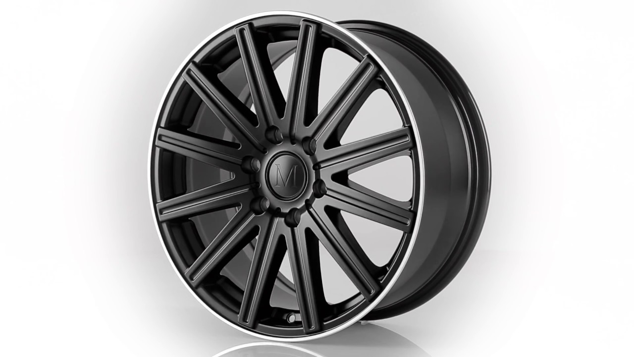 Mandrus Wheels - the Stark in Matte Black W Matte Machined Lip - YouTube
