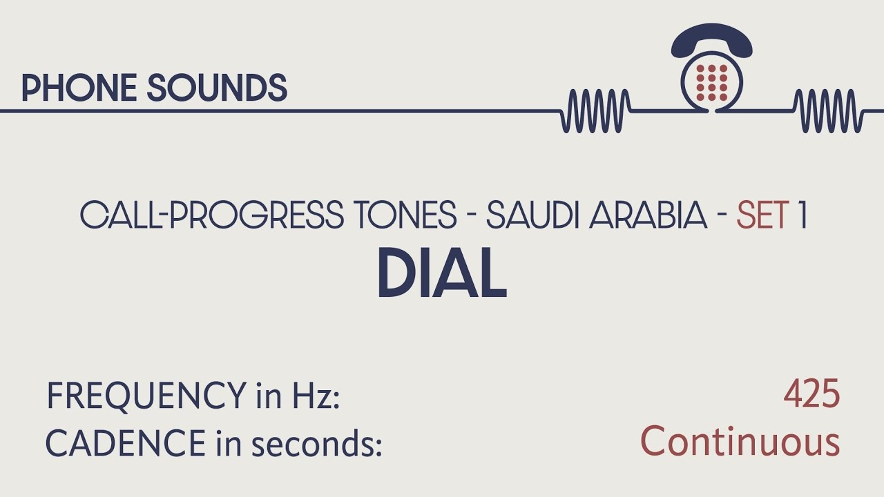 Dial tone (Saudi Arabia). Call-progress tones. Phone sounds. Sound effects. SFX - YouTube