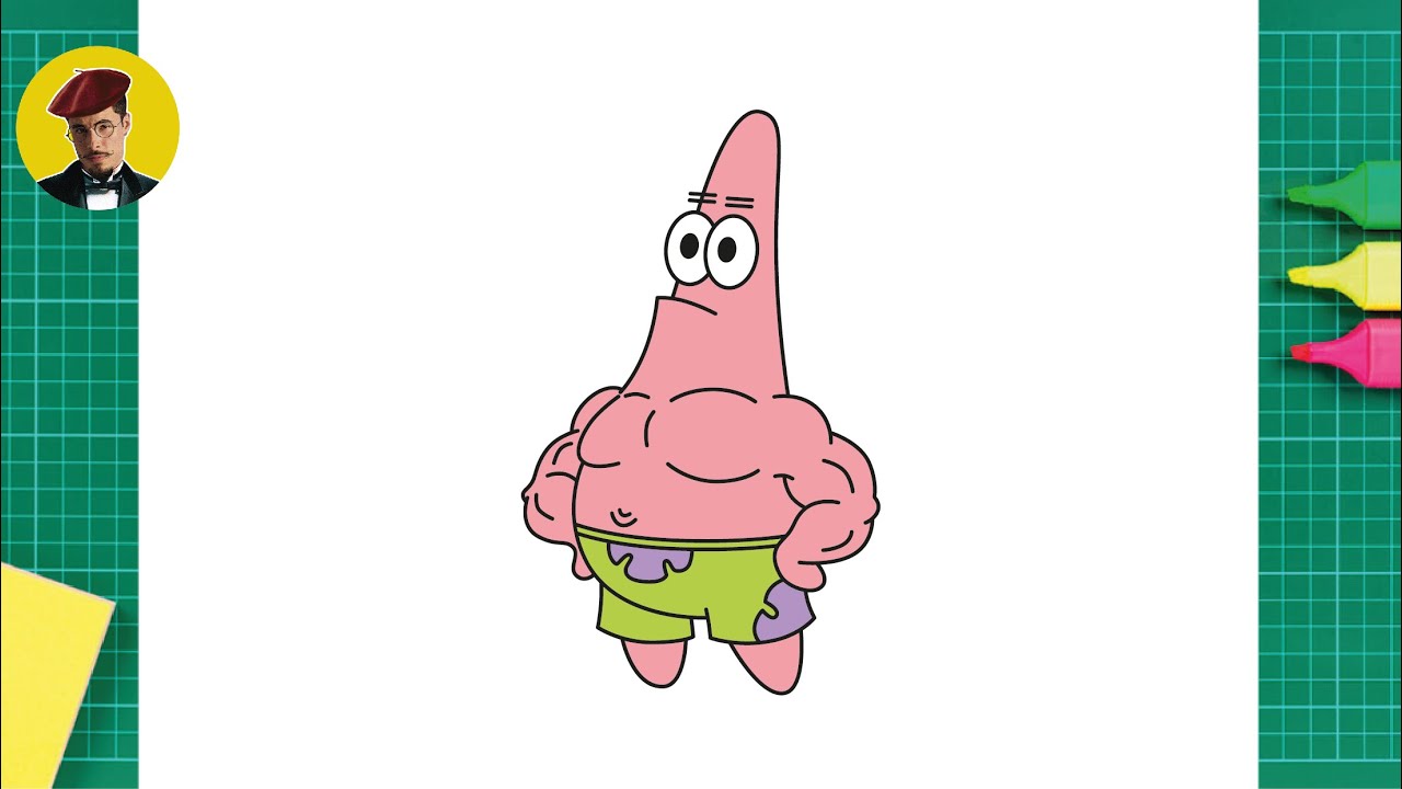 DRAW MUSCULAR PATRICK STAR (QUICK AND EASY) - YouTube