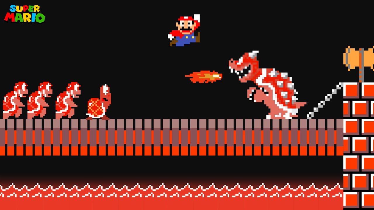 Super Mario Bros., Every Time Mario Jumps, the Floor Turns into Lava ...