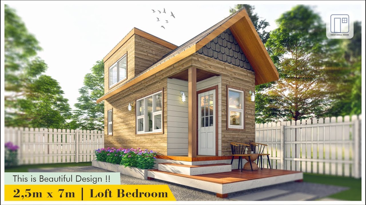 Cozy Little House Design - 2 Storey with Loft Bedroom - 2,5x7 m (18 Sqm ...
