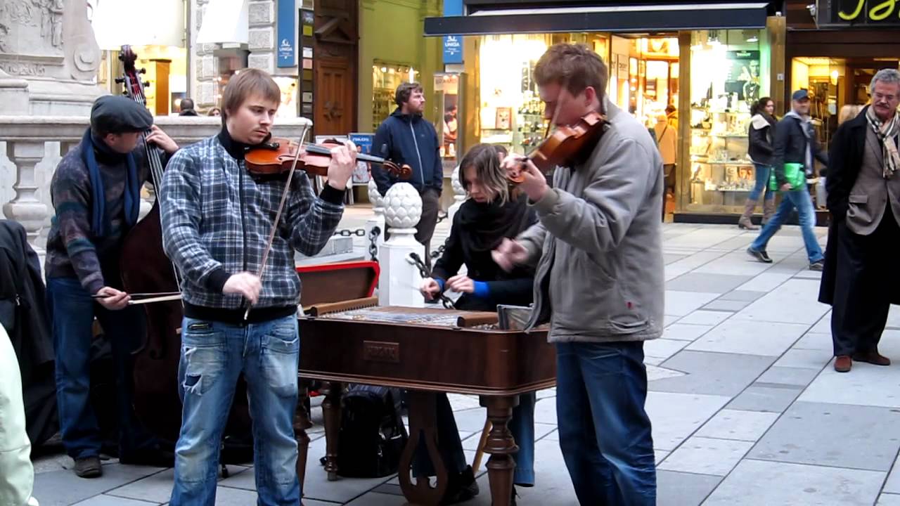 The Last of the Mohicans (part) - street musicians in Vienna - YouTube