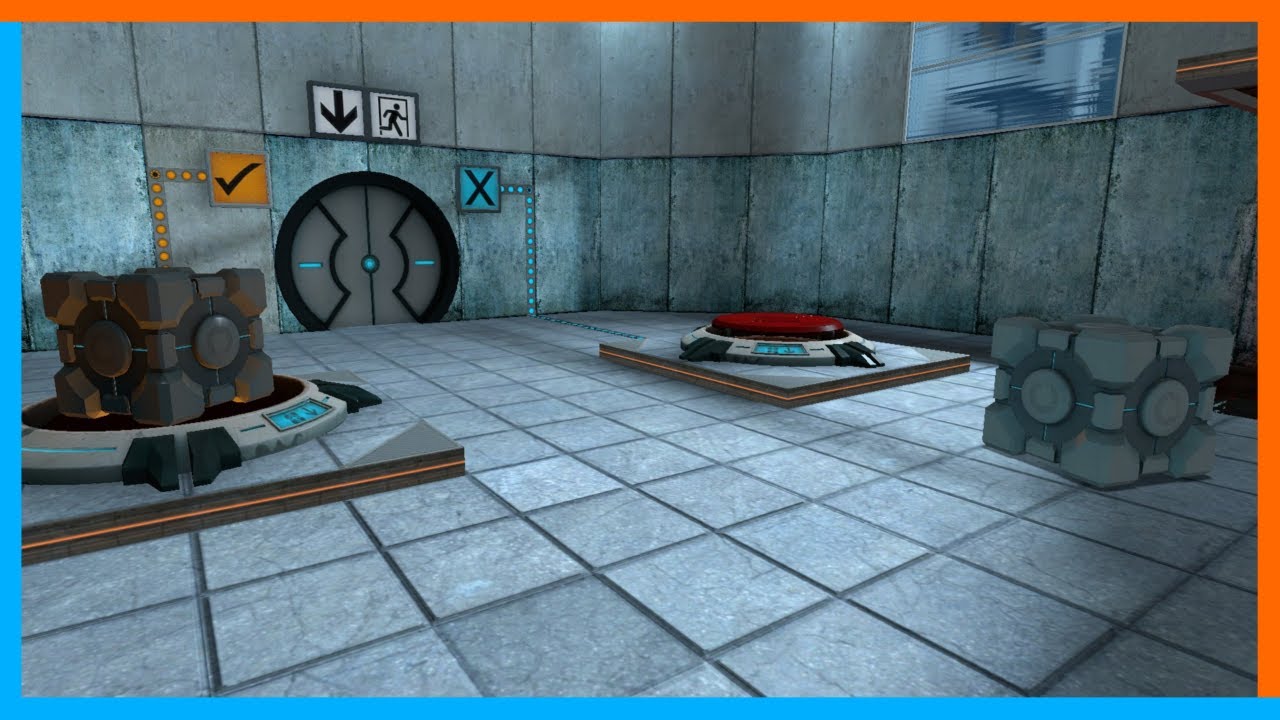 PORTALS + CUBES | Portal 1 in Third Person #1 - YouTube