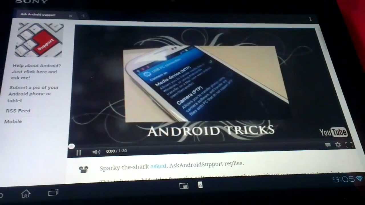 How to access web pages with Sony Xperia Tablet S - YouTube