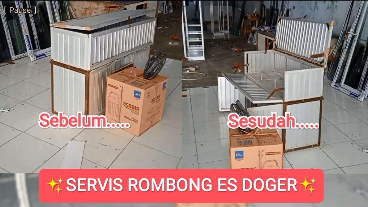 GEROBAK MOTOR Es Doger. Servis Rombong ES Doger, mudah!!! - YouTube