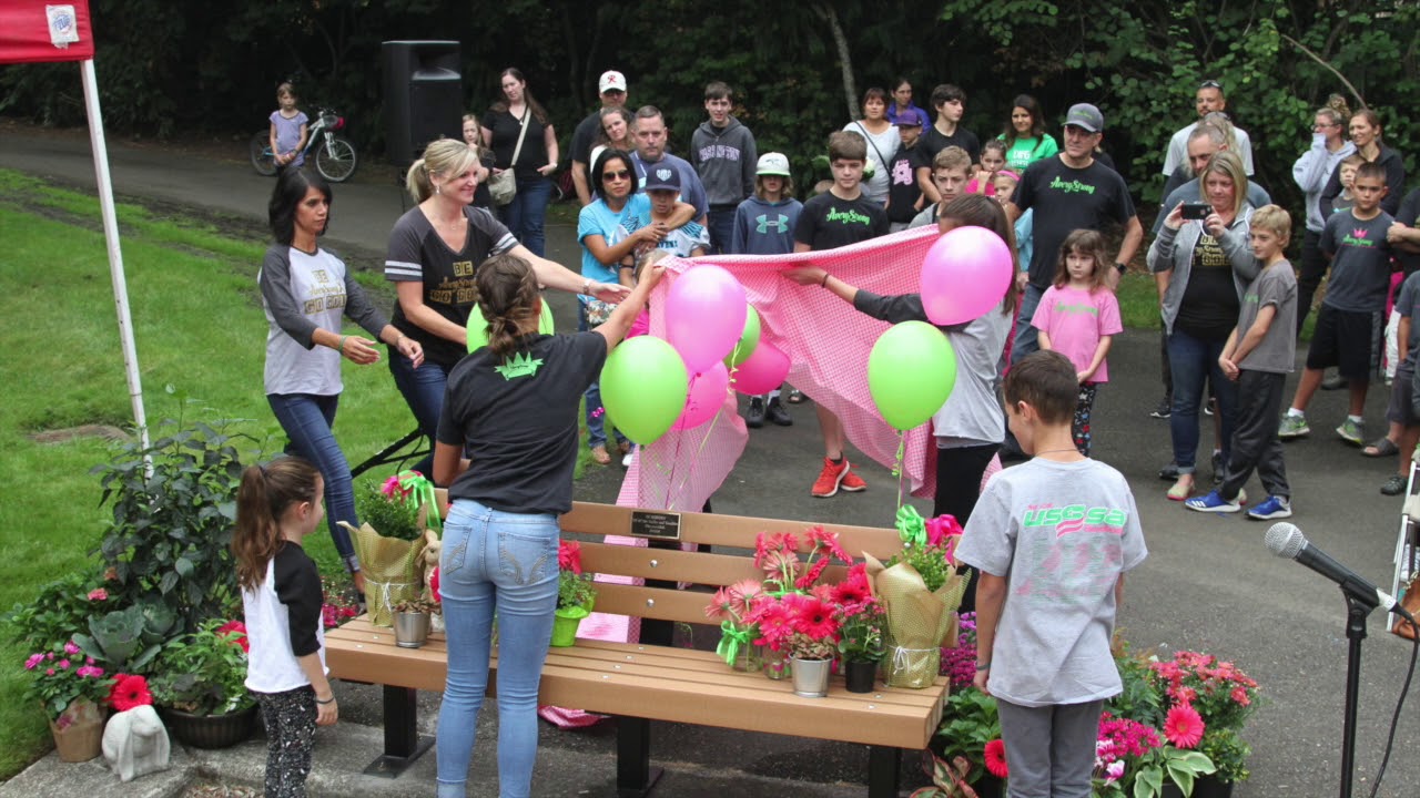 Dedication of Memorial Bench for Avery Huffman - YouTube