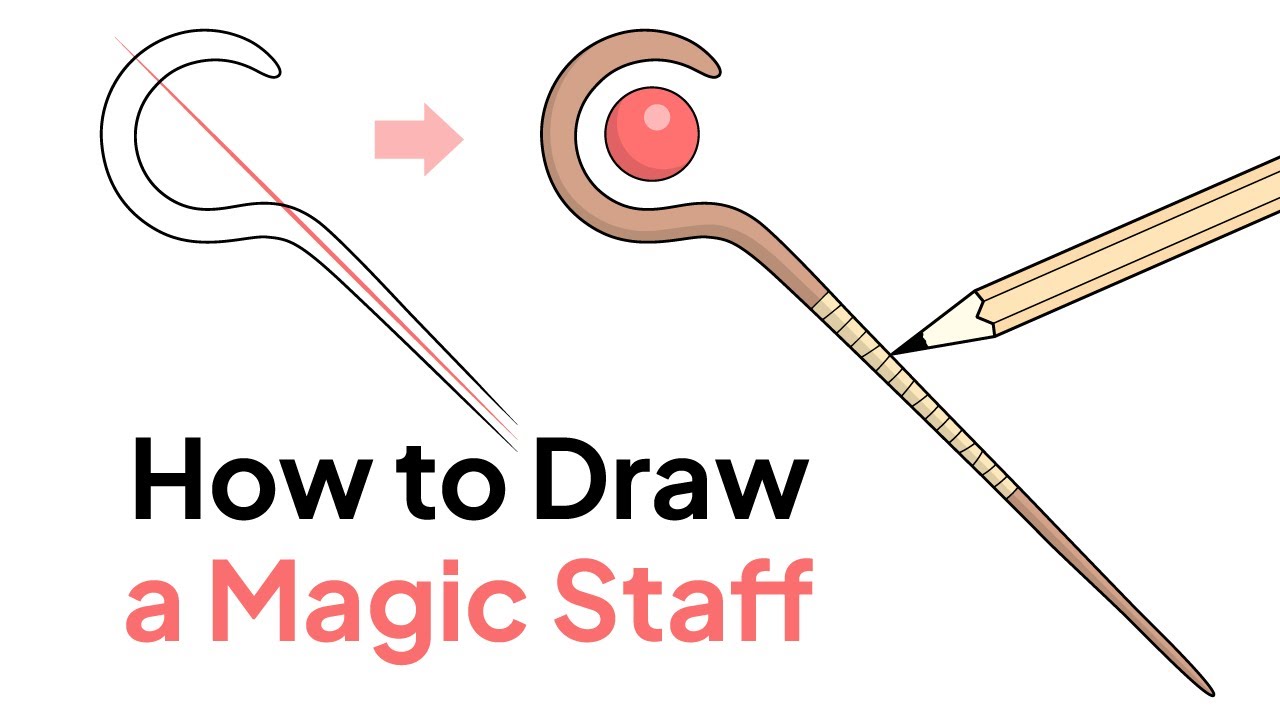 How to Draw a Magic Staff (Easy Guide) - YouTube