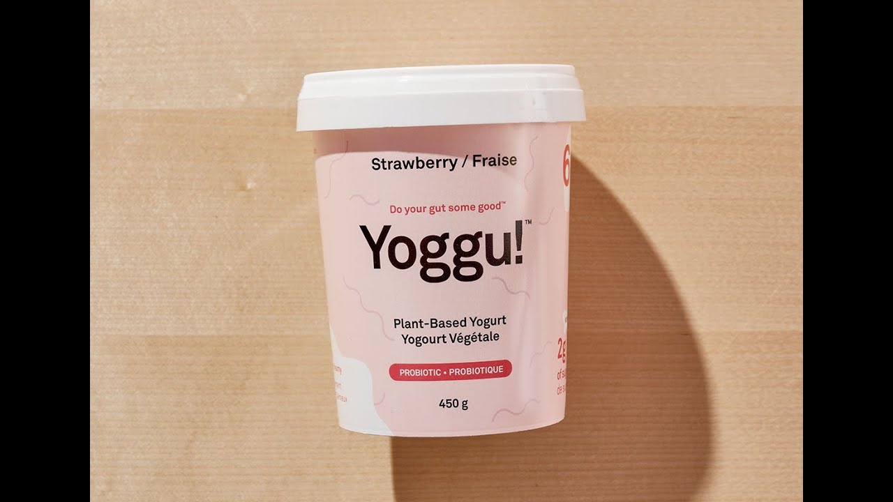 Review: Yoggu Vegan Yogurt (strawberry flavor) - YouTube