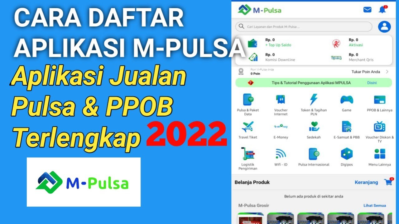 Cara Daftar Aplikasi M-Pulsa Termurah & PPOB Terlengkap 2022 - YouTube