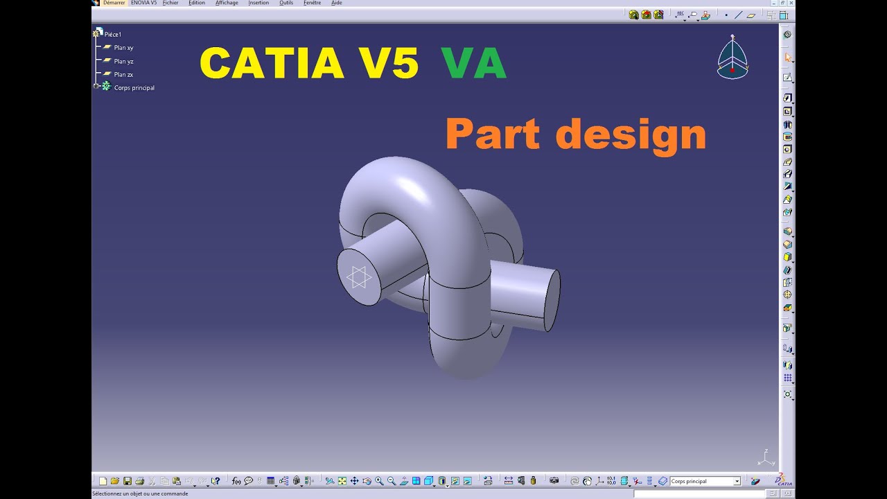 CATIA V5 (Part design ) - YouTube