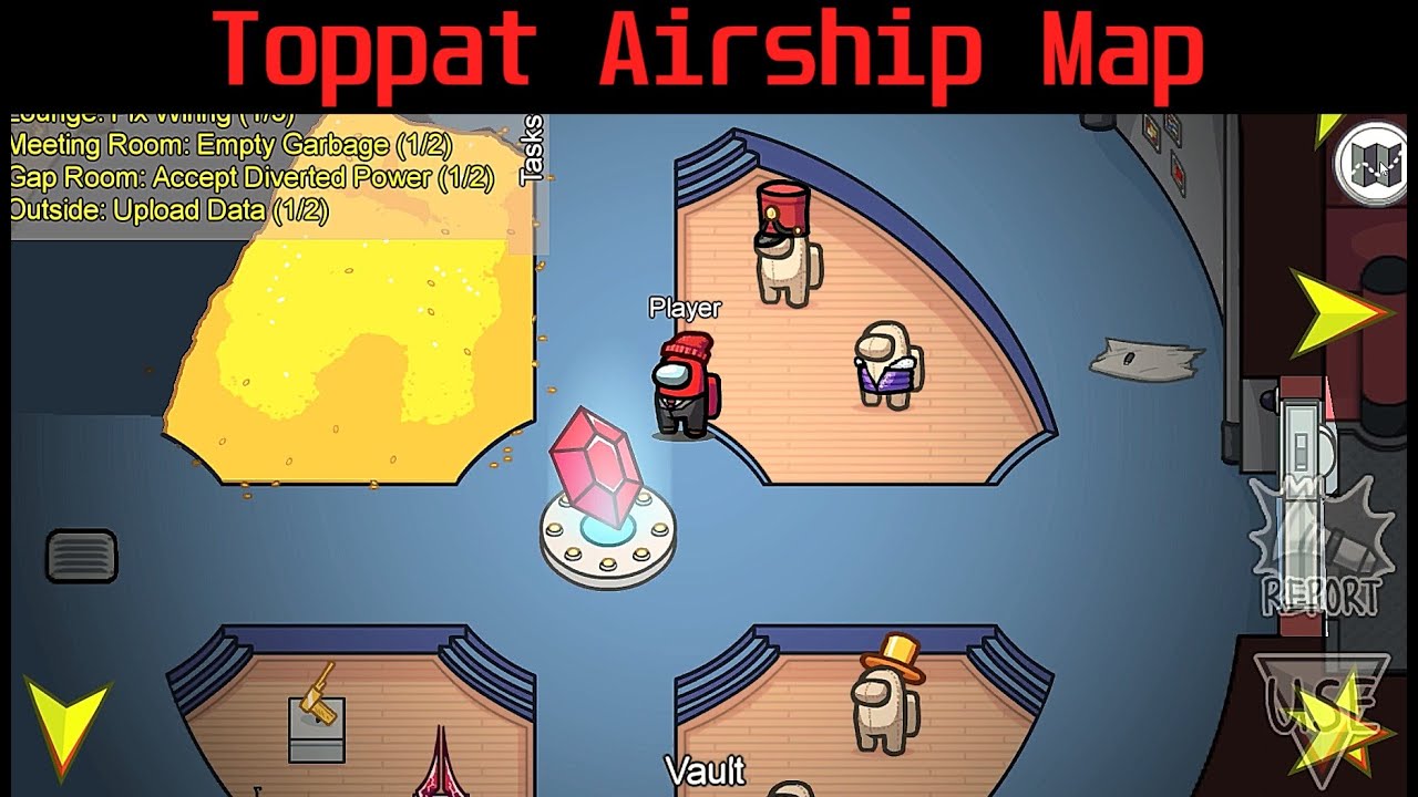 Among Us - exploring the NEW Toppat Airship from Henry Stickmin ...