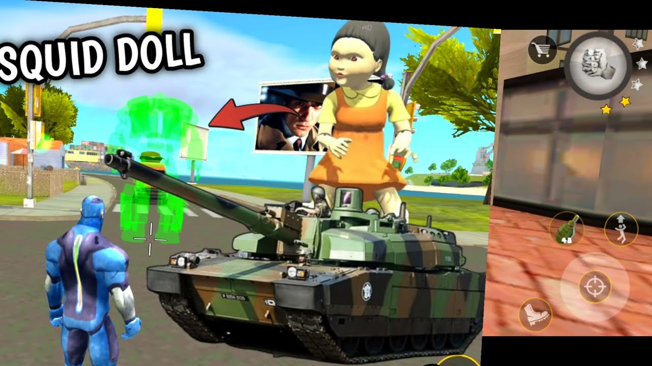 Squid Doll Transformer Tank New Mods In Rope Hero Vice Town New Trick New Mods - YouTube