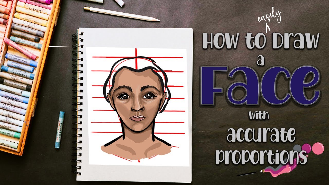 How to easily draw a face with accurate proportions - 🎨 Tupperberry Art ...