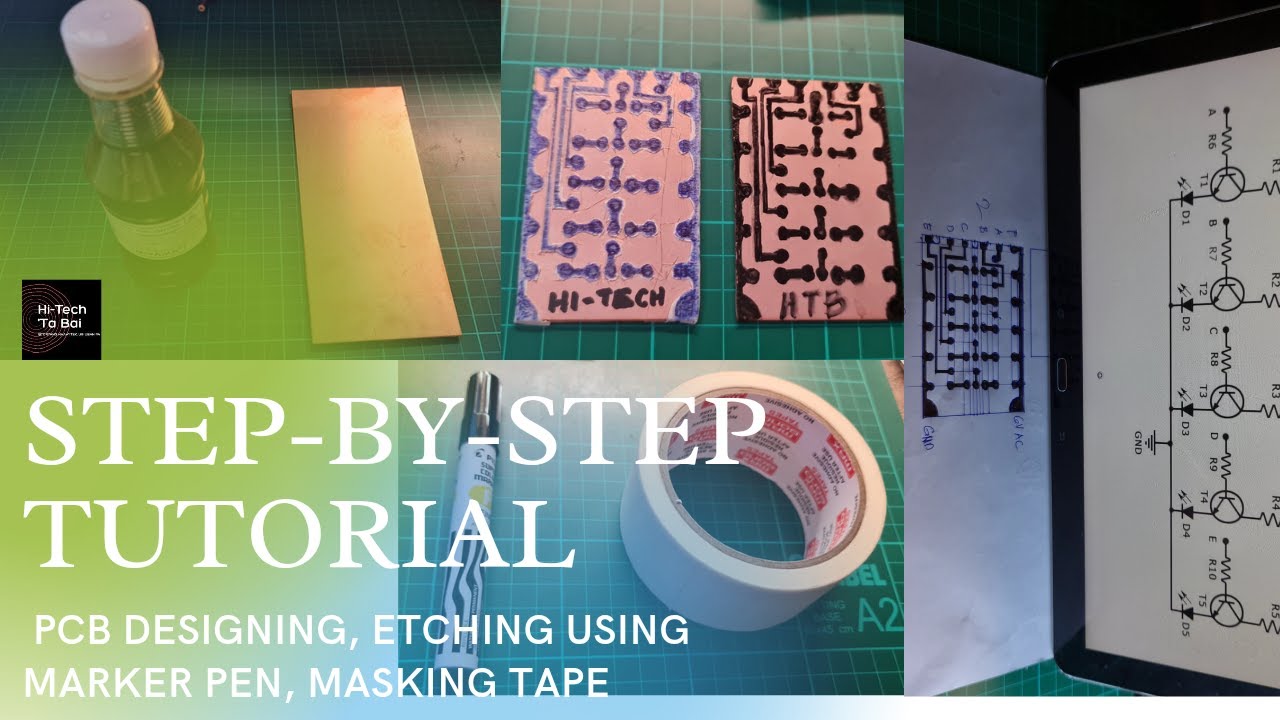 TUTORIAL : How to Make PCB Design Using Marker Pen, Masking Tape - YouTube