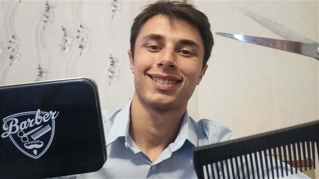 ASMR Men's Barbershop Roleplay (Haircut, Beard Shaving, Face Massage ...