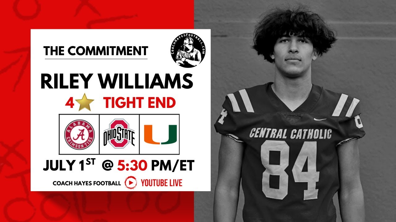 4⭐ TE : Riley Williams | The Commitment - YouTube