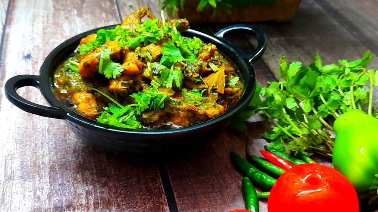 Super delicious palak chicken/palong saag diye chicken/ पालक चिकन - YouTube