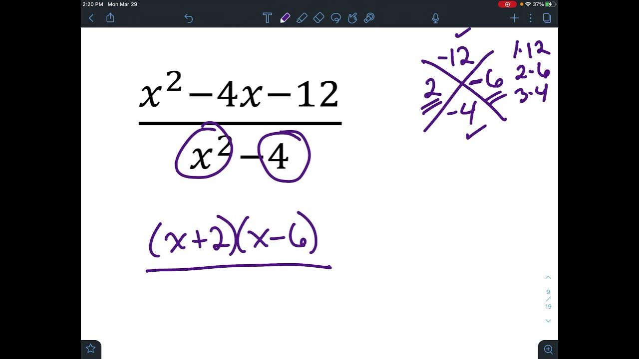Simplifying Rational Expressions Youtube