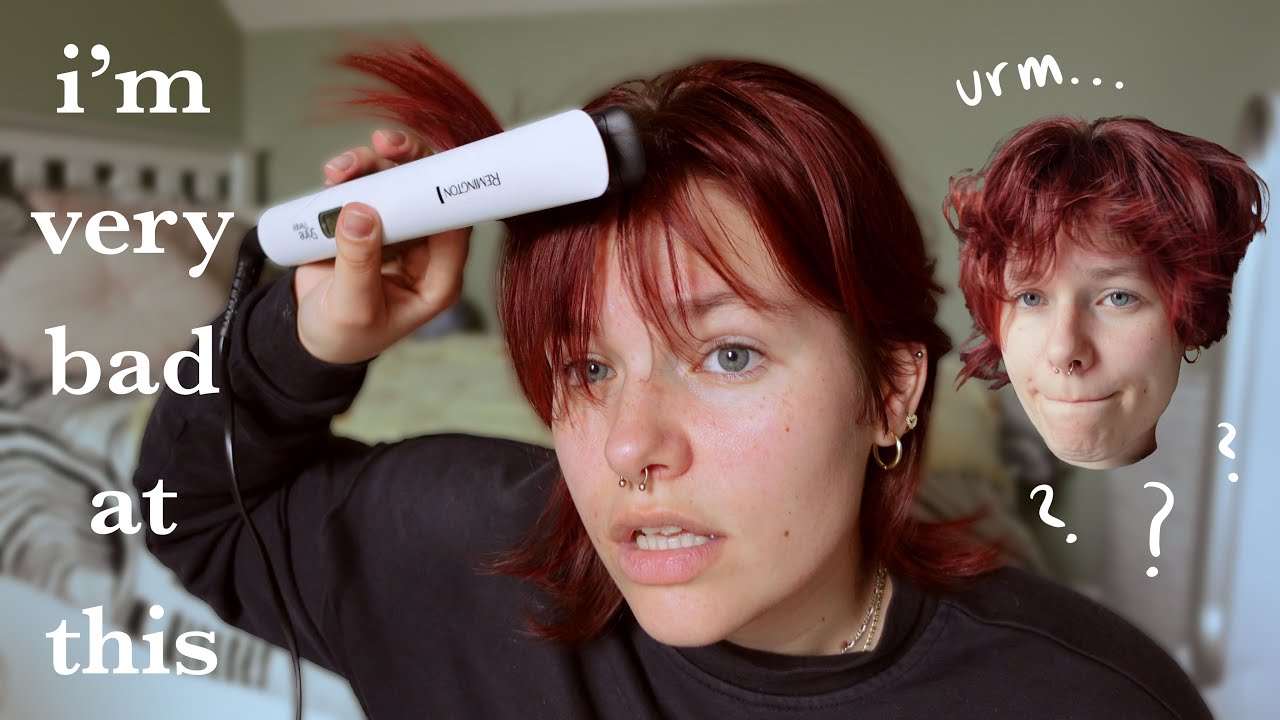 styling my hair for the first time since i shaved it off - YouTube