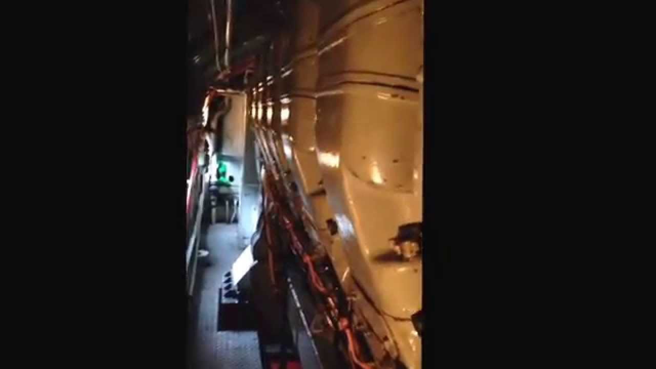 Class 40 engine room - YouTube
