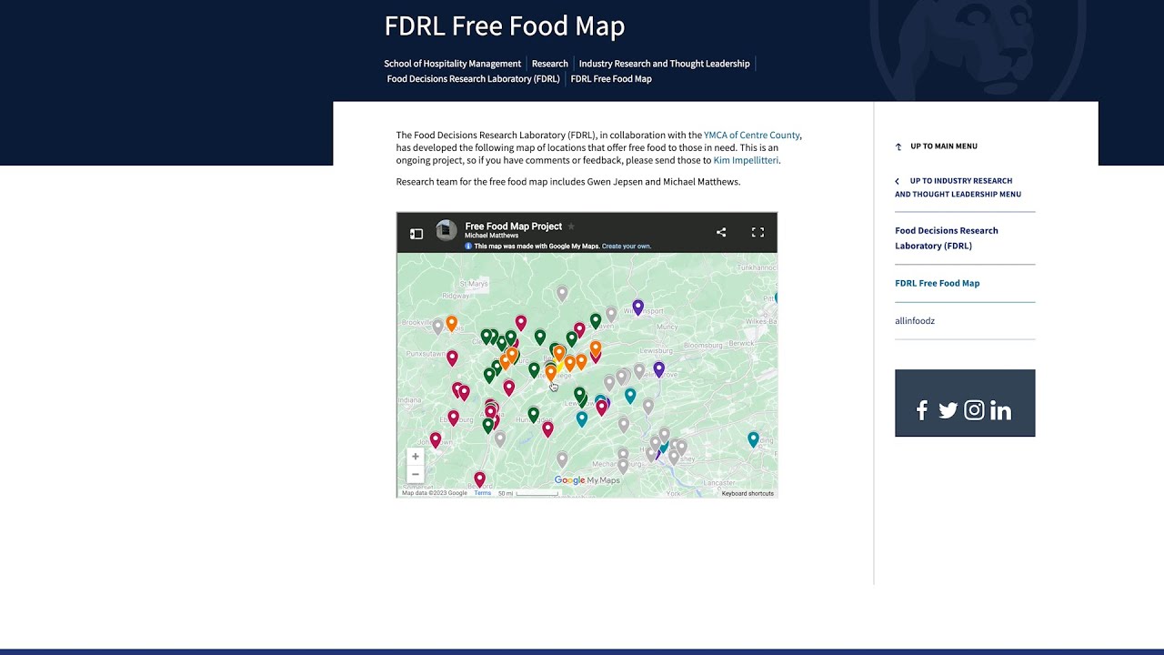 Free Food Map Assists People in Centre County With Food Insecurity ...