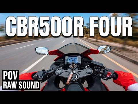 Honda CBR500R Four - First Ride POV *RAW SOUND*