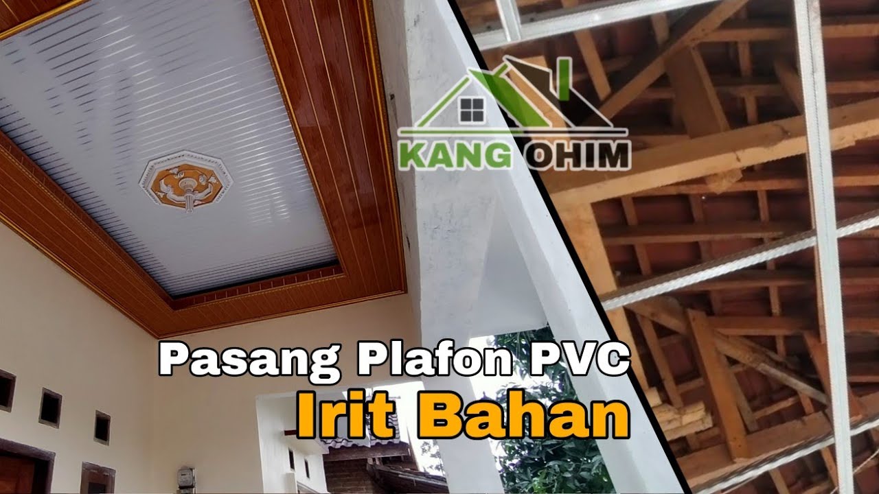 cara pasang plafon pvc bertingkat irit bahan - YouTube
