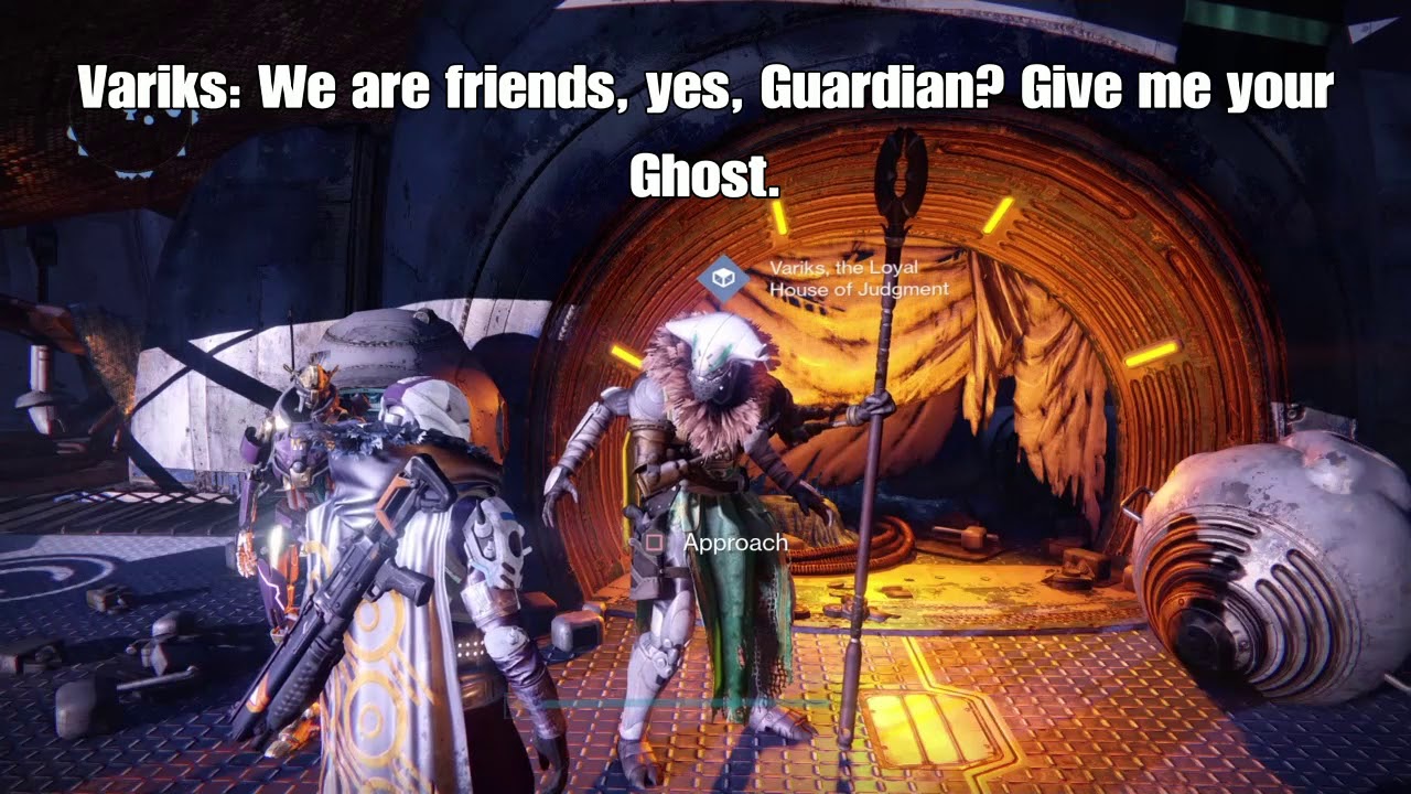 Idle Dialogue, Vestian Outpost | Variks: "We Are Friends, Yes, Guardian ...