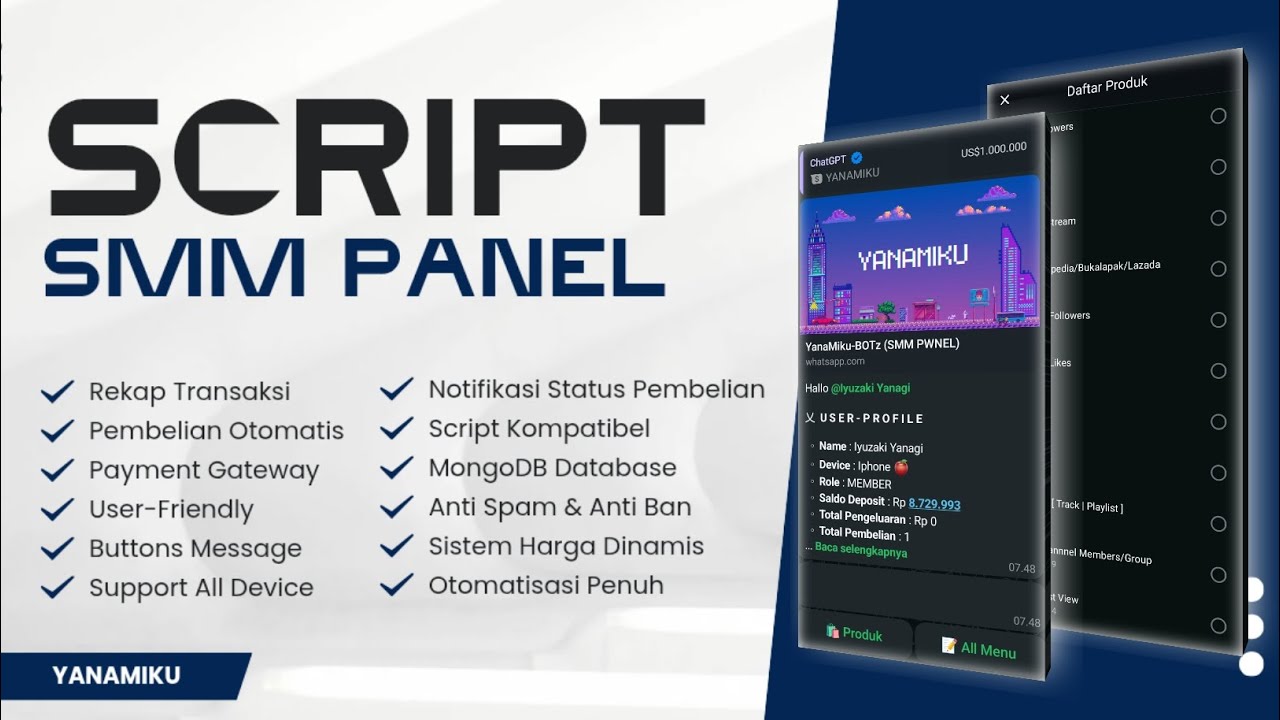 SCRIPT BOT WHATSAPP SMM PANEL (Suntik Social-Media Lengkap) - MedanPedia - YouTube