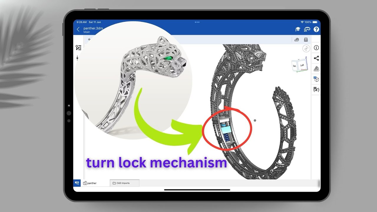 Cartier panther bracelet turn lock mechanism tutorial - YouTube