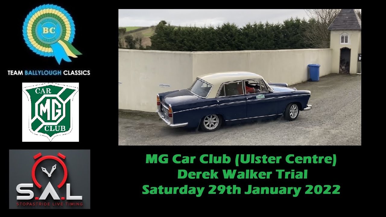 MG Car Club (Ulster Centre) - Derek Walker Trial - 29th January 2022 ...