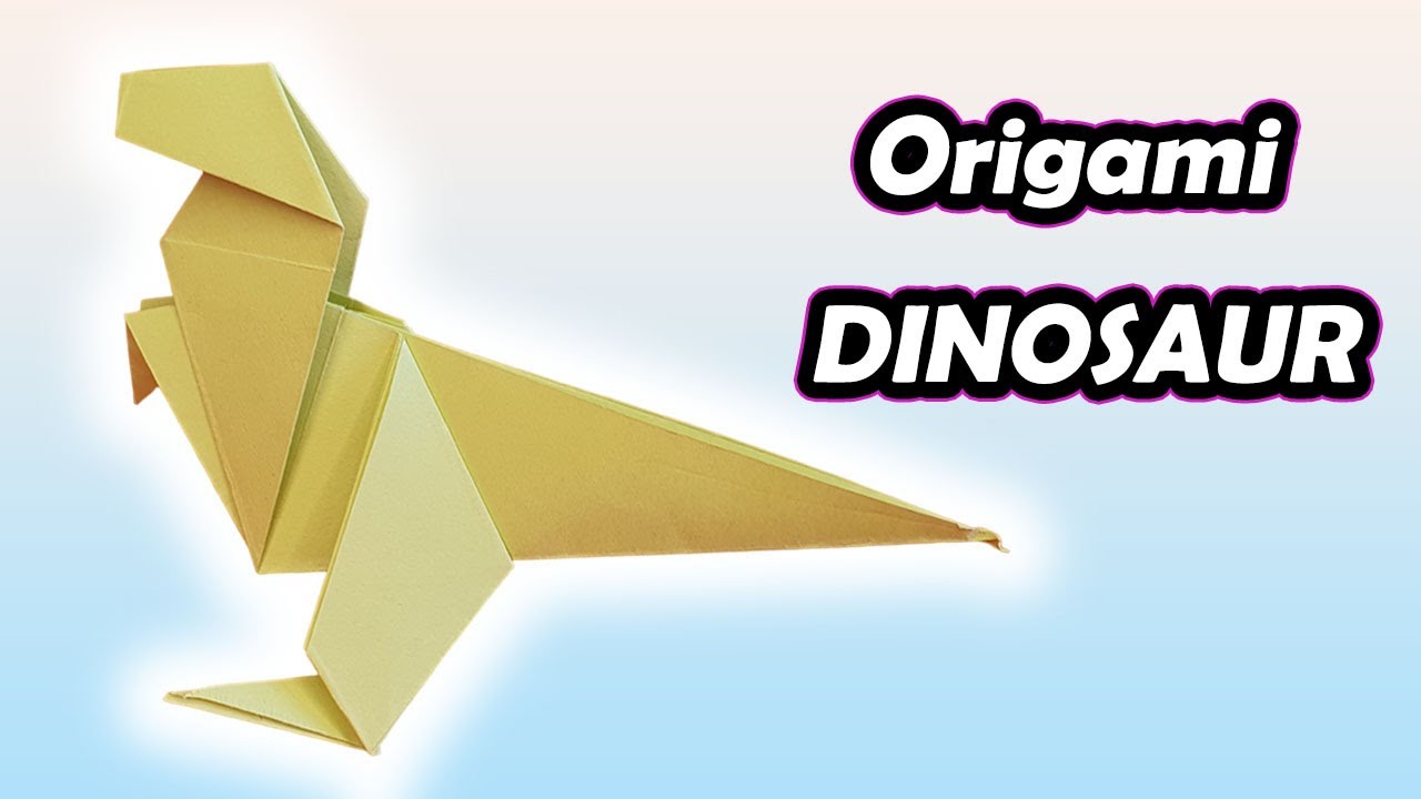 How To Make An Easy Origami Dinosaur Diy And Paper Craft Dinosaur