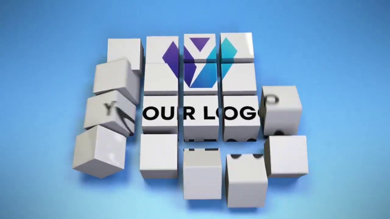 Cube Assembly Logo Animation From Viddyoze - YouTube