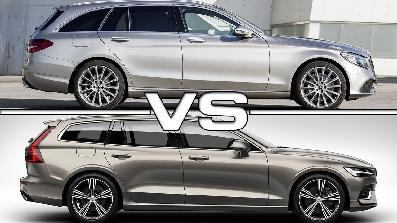 2019 Mercedes C-Class Estate vs 2019 Volvo V60 - YouTube