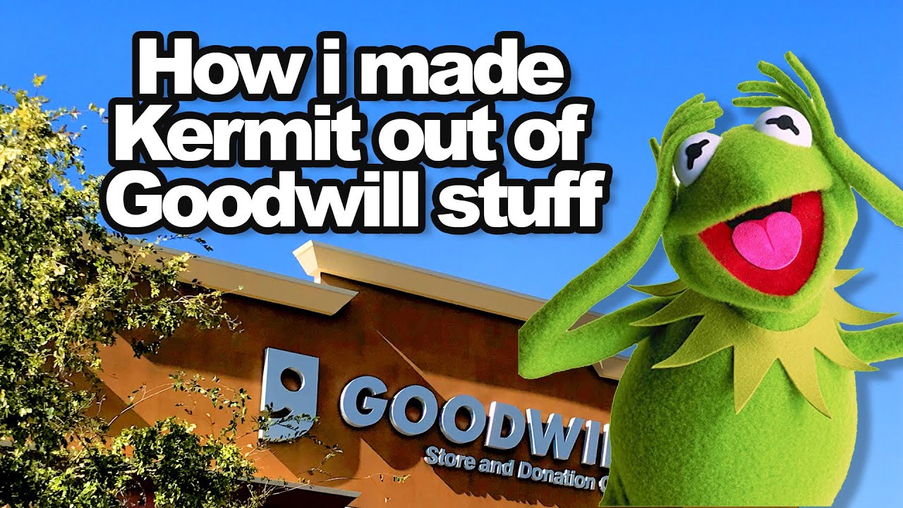 DiY Dad: How I made a replica Kermit the Frog out of Goodwill stuff ...