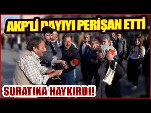 Türbanlı genç kız AKP'li dayıyı röportajda perişan etti: \