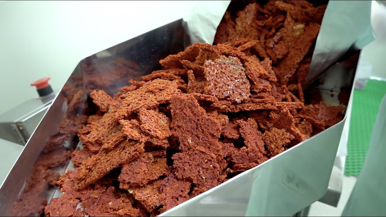 Process of Making Kimchi Seasoning in Korean Factory. This Chili Powder ...