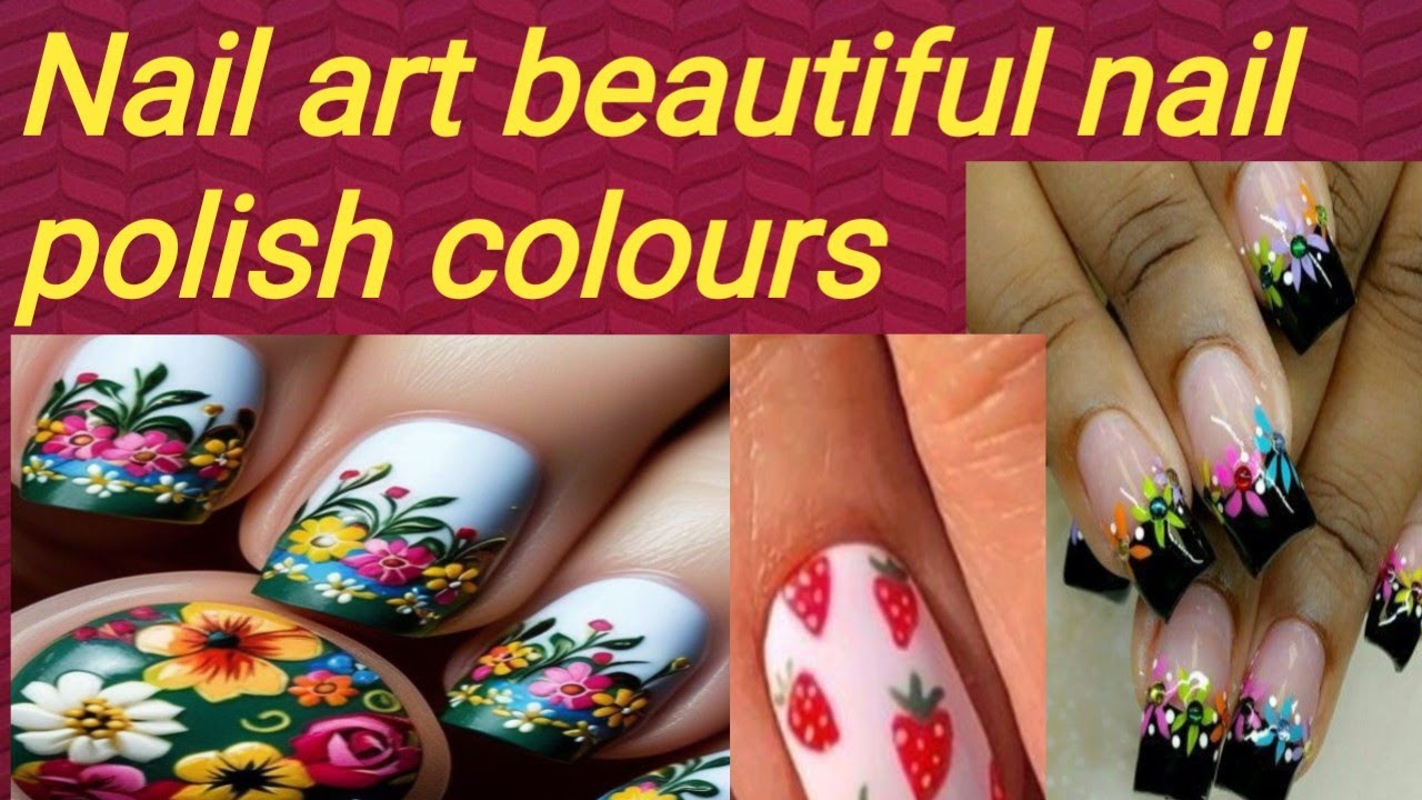 Unique Nail Art/ beautiful nail paint colours/nail designs #fashion # ...