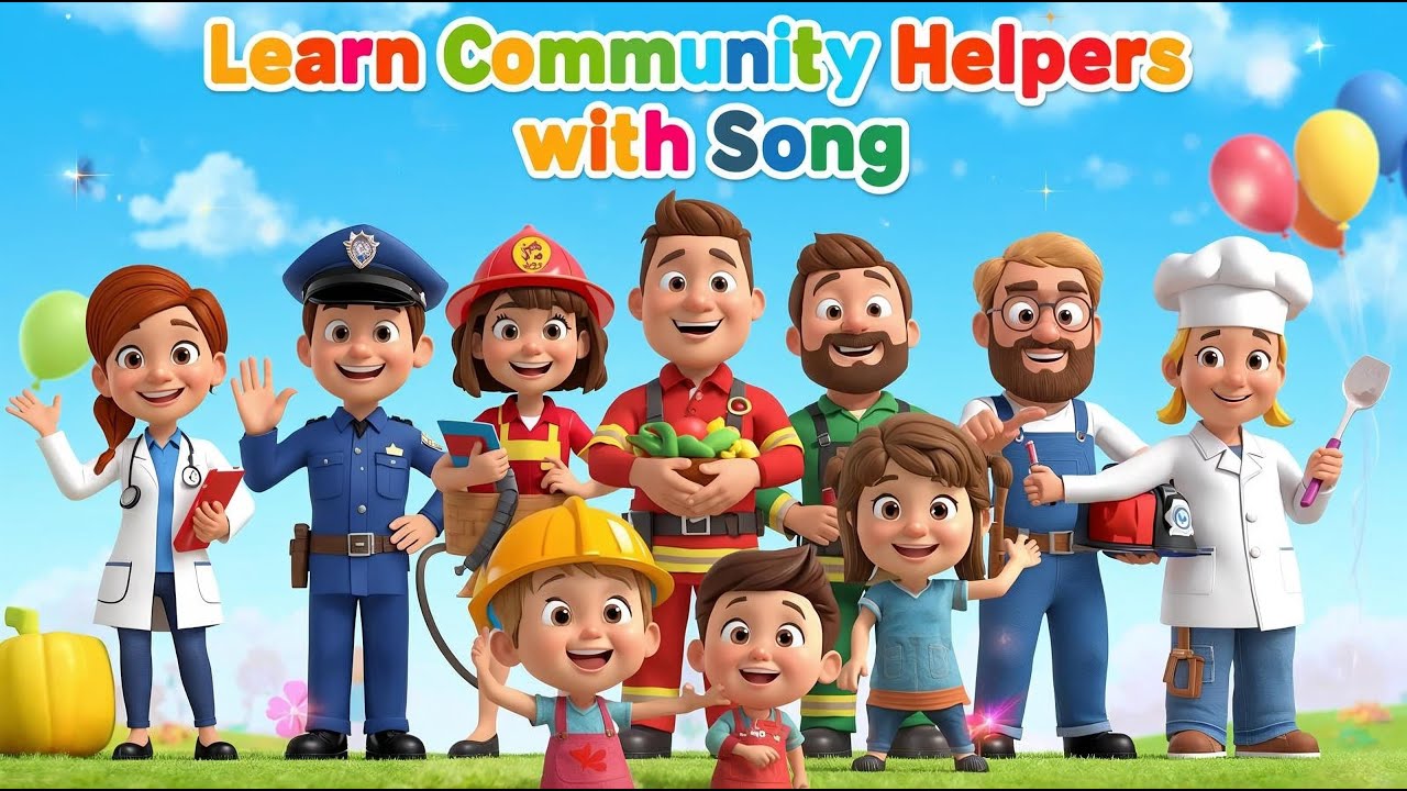 Community Helpers Song for Kids | Doctor, Teacher, Farmer and more! # ...